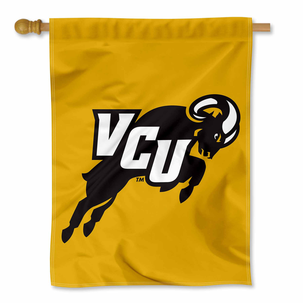 VCU Jumping Ram Logo Banner Flag - State Street Products