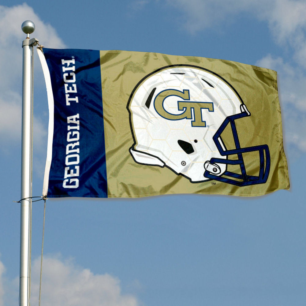 Georgia Tech Yellow Jackets Football Helmet Flag - State Street Products