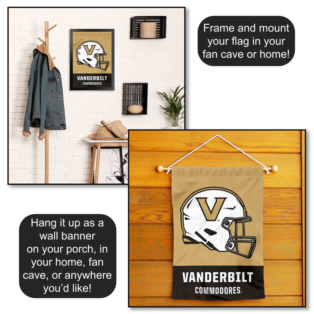Vanderbilt Commodores Football Helmet Yard Garden Flag - State Street ...