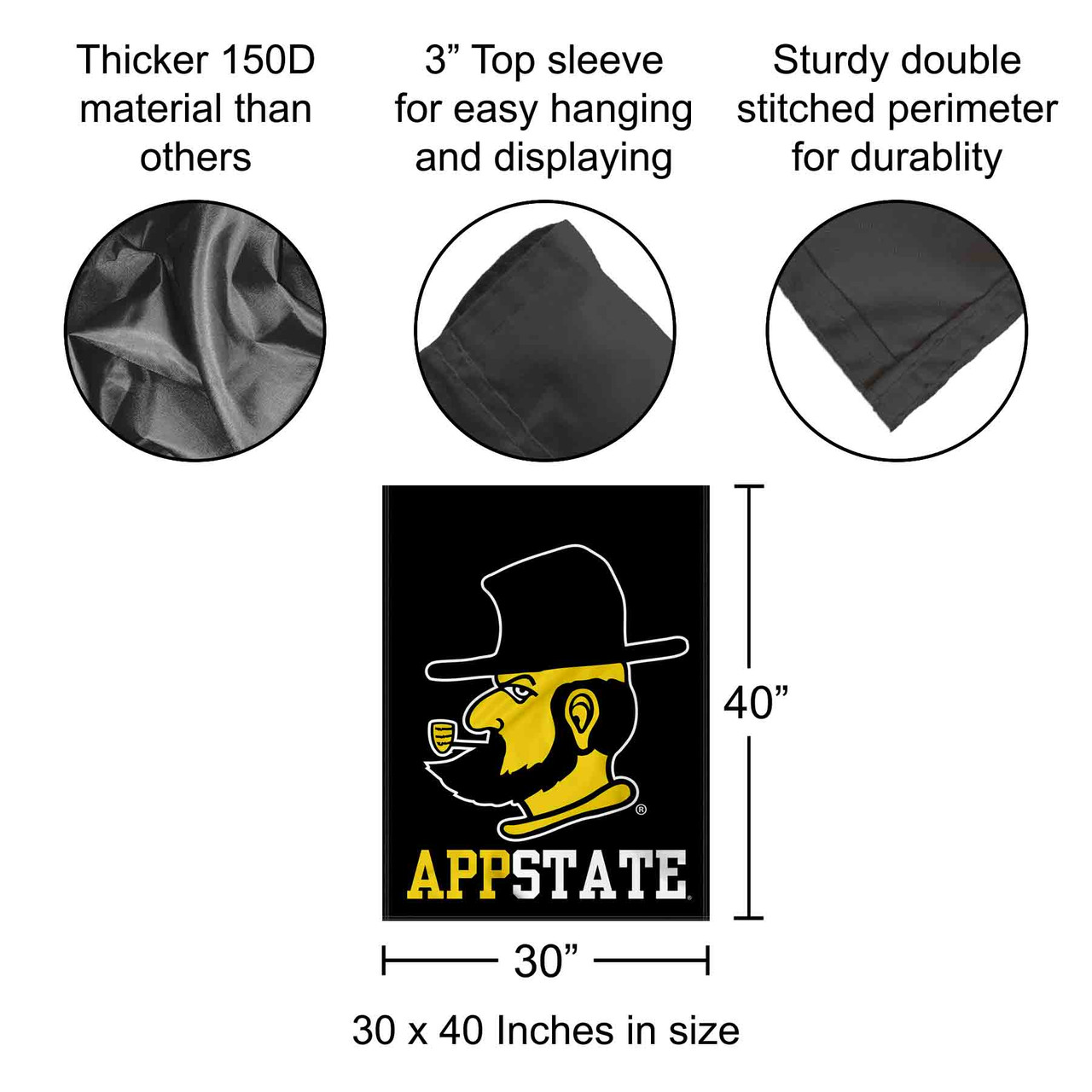 App State Mountaineers Yosef House Flag - State Street Products