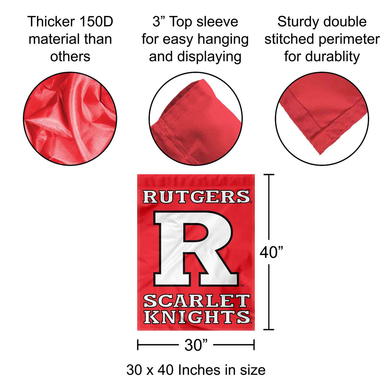 Rutgers University House Flag - State Street Products