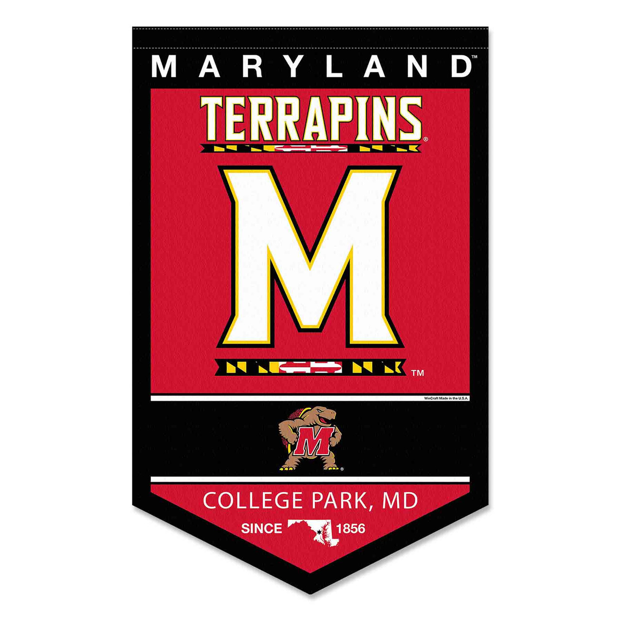 Maryland Terrapins Heritage Logo History Banner - State Street Products