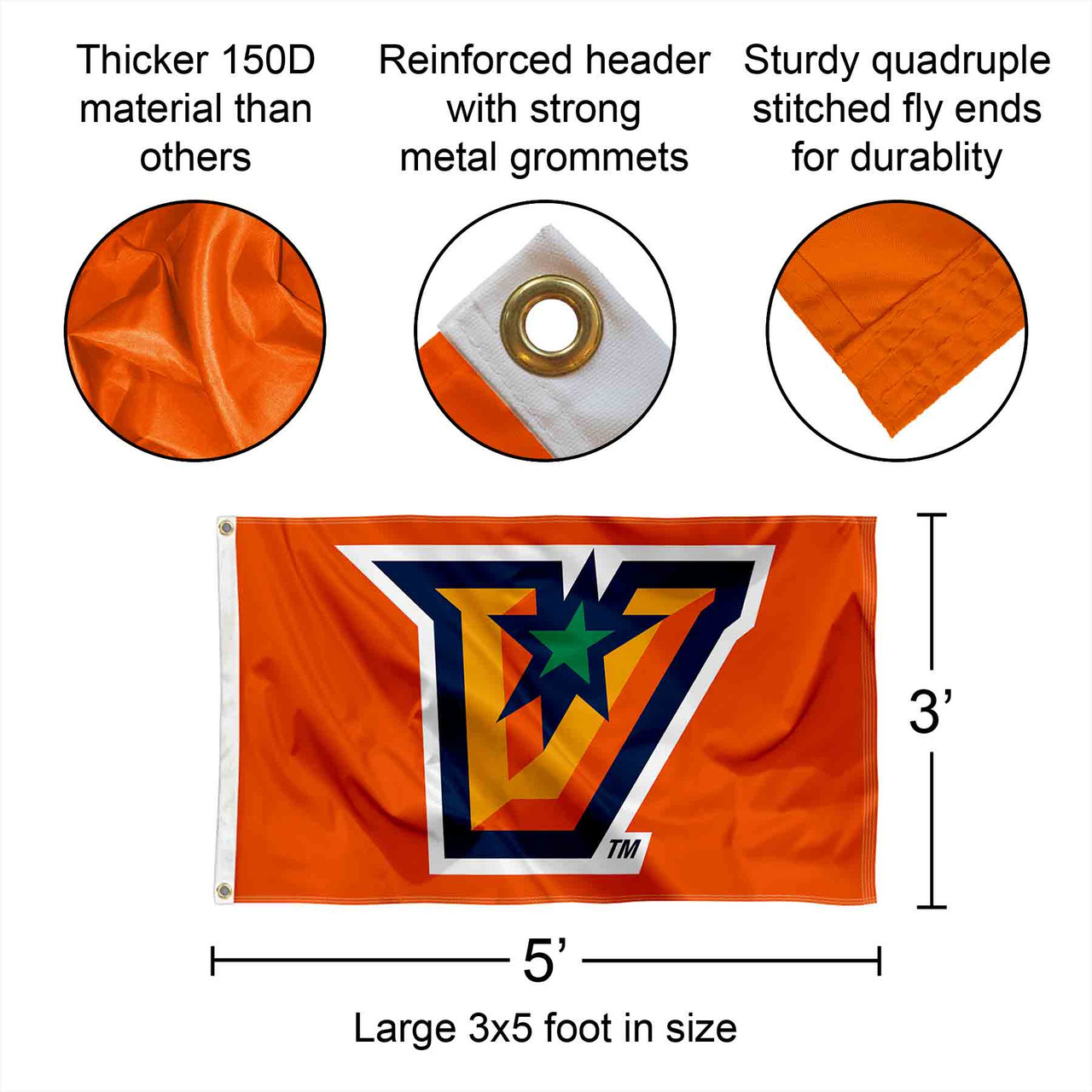 UT Rio Grande Valley Vaqueros Flag - State Street Products