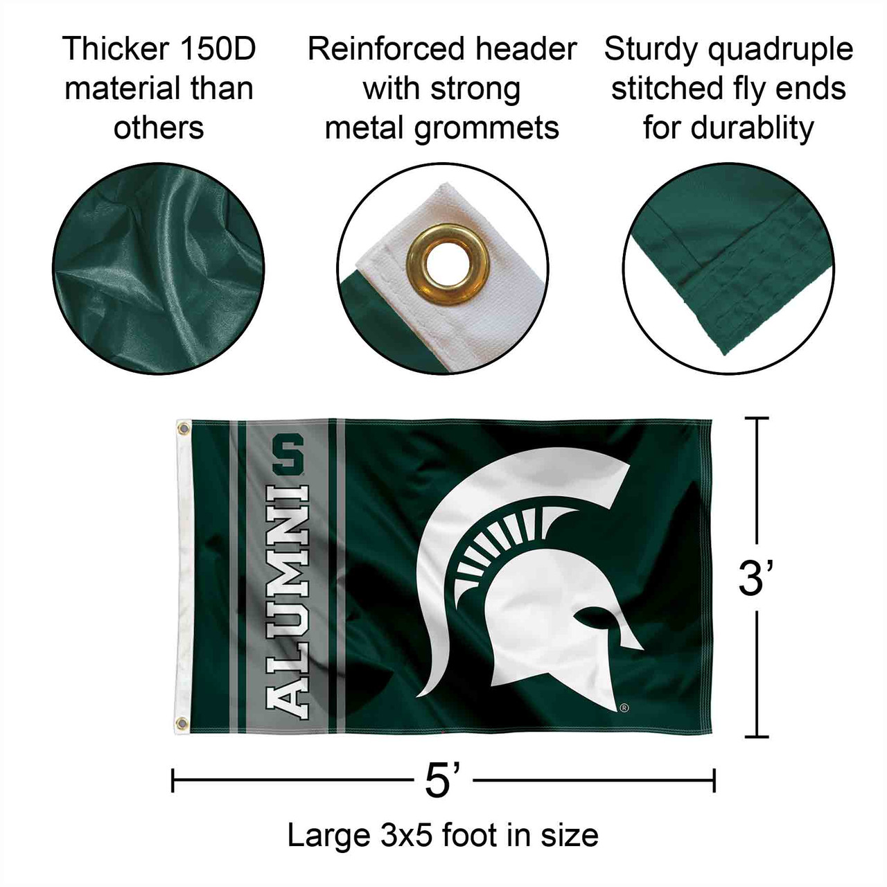 Michigan State Spartans Alumni Flag - State Street Products