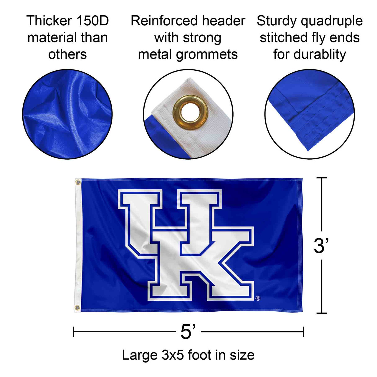 Kentucky Wildcats Banner Flag with Tack Wall Pads - State Street Products