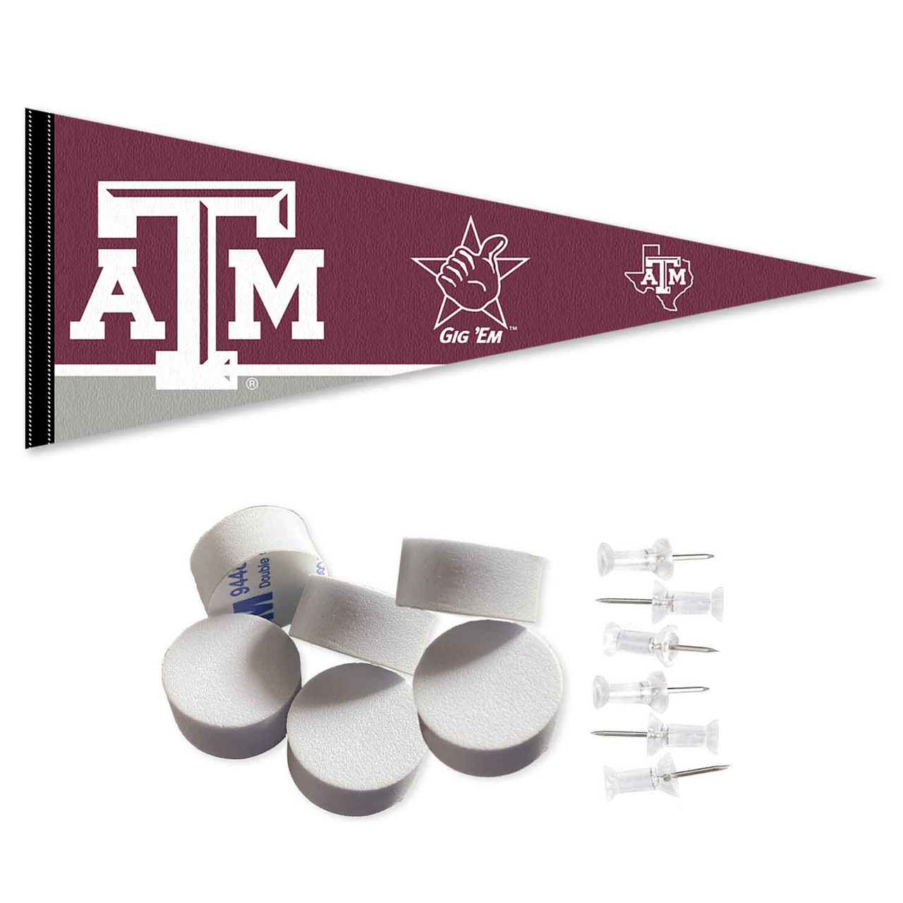 Texas A&M University Banner Pennant with Tack Wall Pads - State Street ...