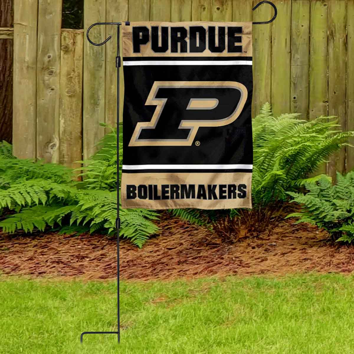 Purdue Logo Garden Flag and Pole Stand - State Street Products