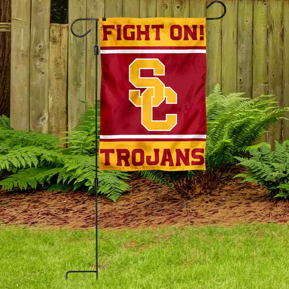 Southern Cal USC Trojans Logo Garden Flag and Pole Kit - State Street ...