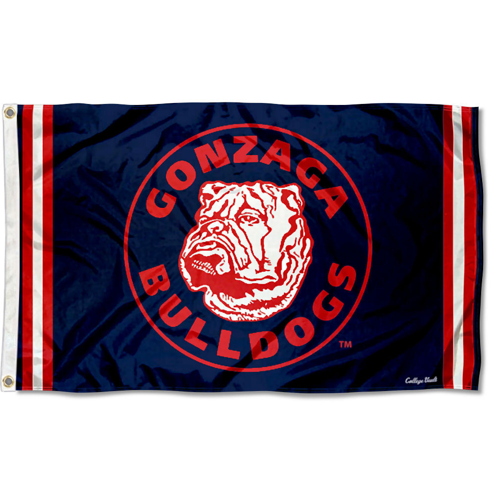 Gonzaga Bulldogs Throwback Vault Logo Flag - State Street Products