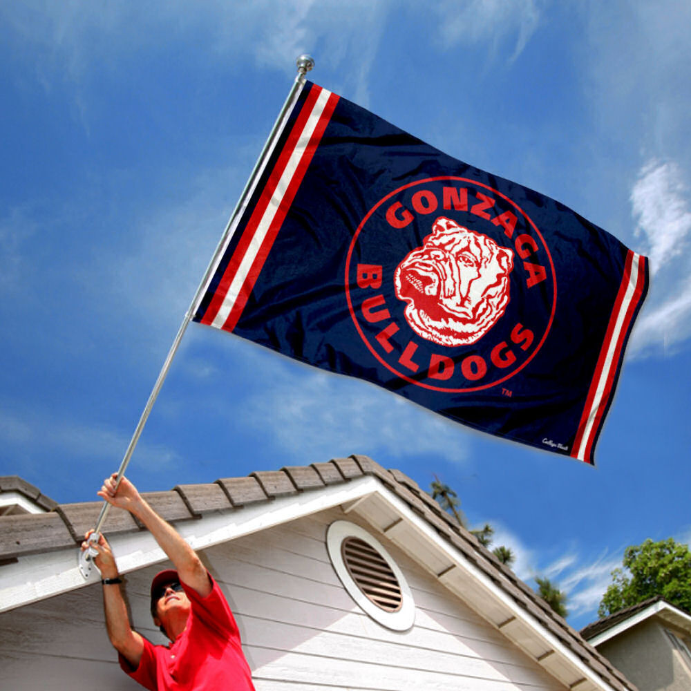 Gonzaga Bulldogs Throwback Vault Logo Flag - State Street Products