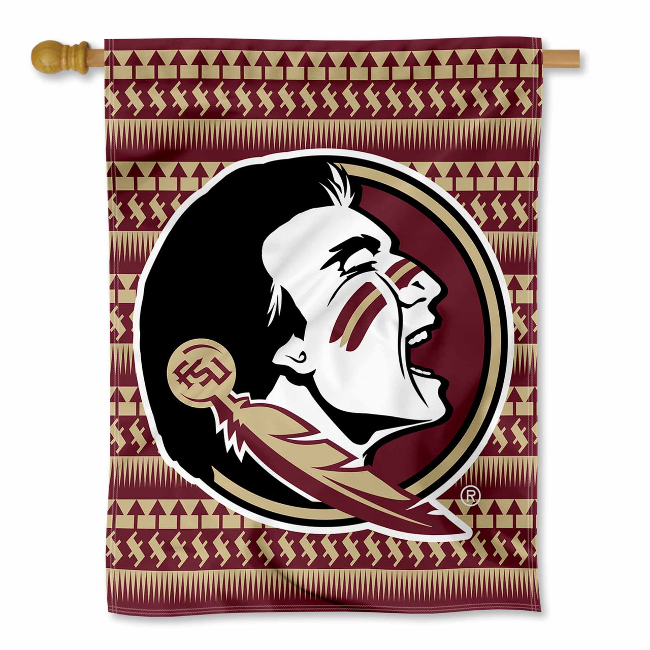 FSU Seminoles Chevron Double Sided House Flag - State Street Products