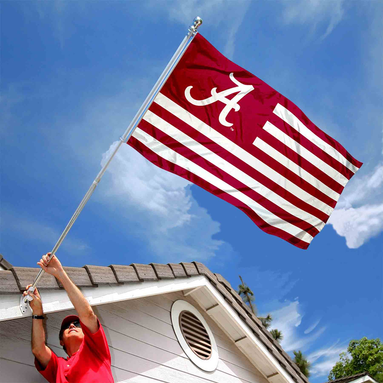 Alabama Crimson Tide Nation Flag with Tack Wall Pads - State Street ...