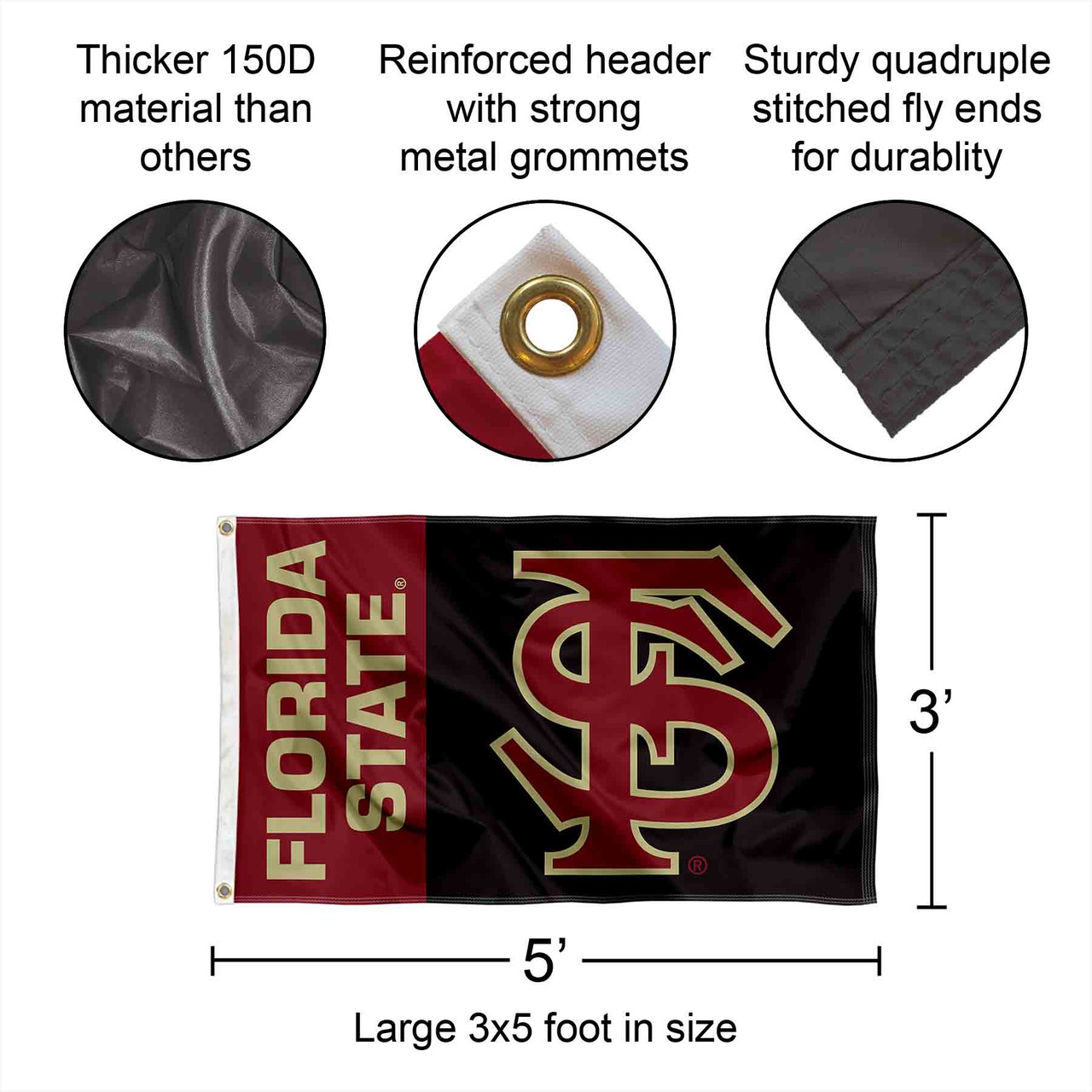 Florida State University FSU Flag - State Street Products