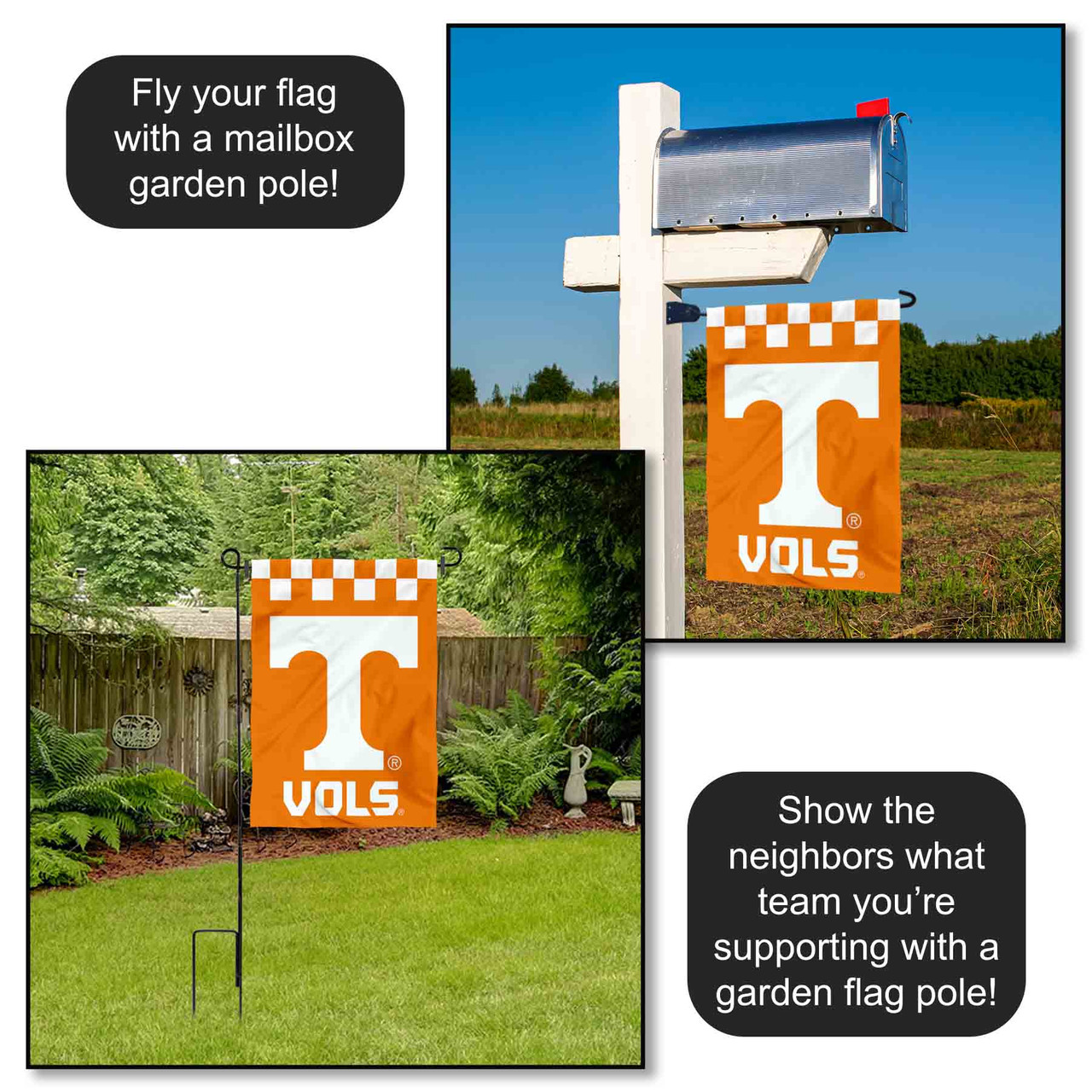University of Tennessee Checkerboard Garden Flag - State Street Products