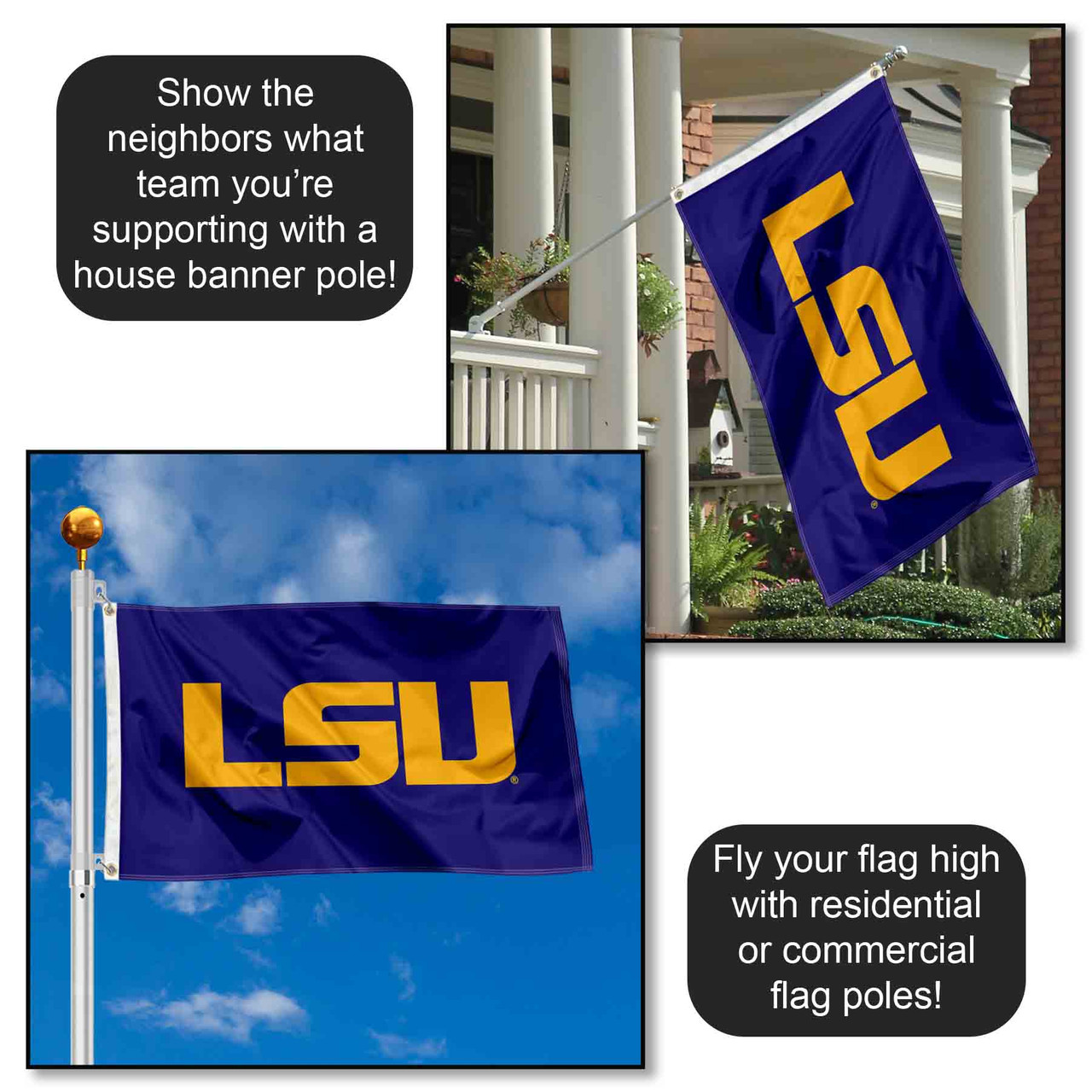 LSU 3x5 Flag - State Street Products