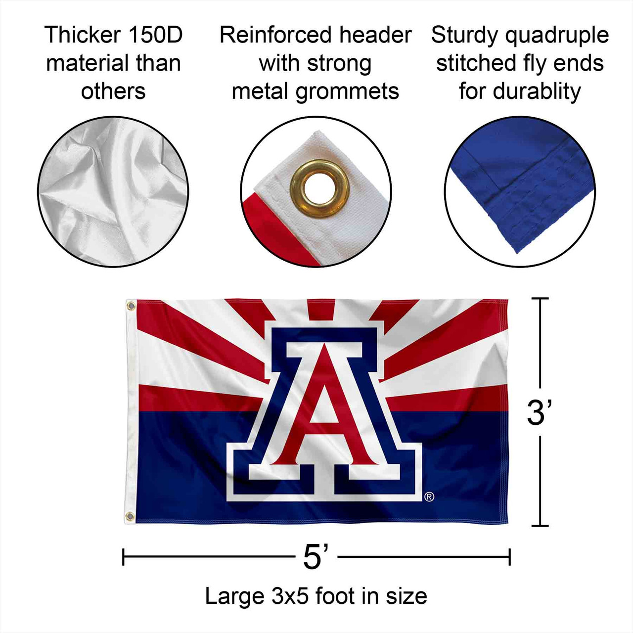 Arizona Wildcats AZ State Flag - State Street Products