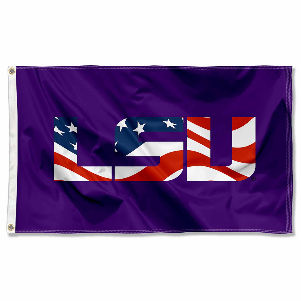 LSU Tigers Patriotic Flag - State Street Products