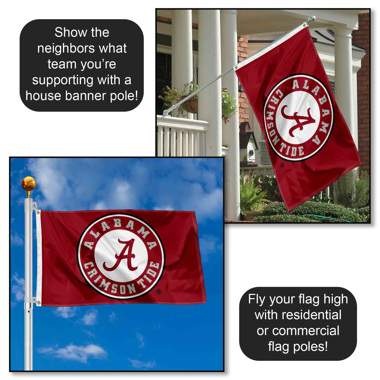 Alabama Crimson Tide Team Flag - State Street Products