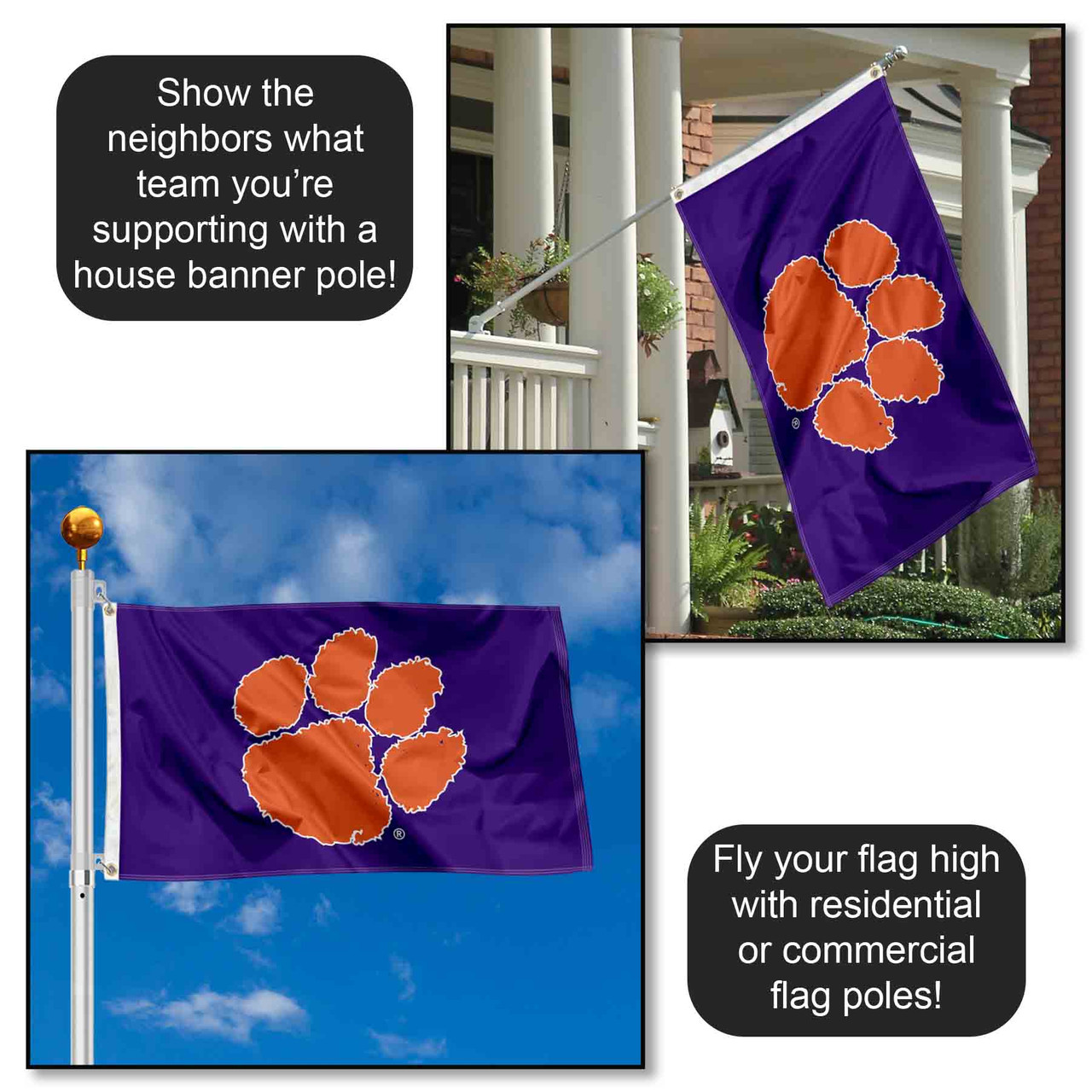 Clemson University Tigers Flag - State Street Products