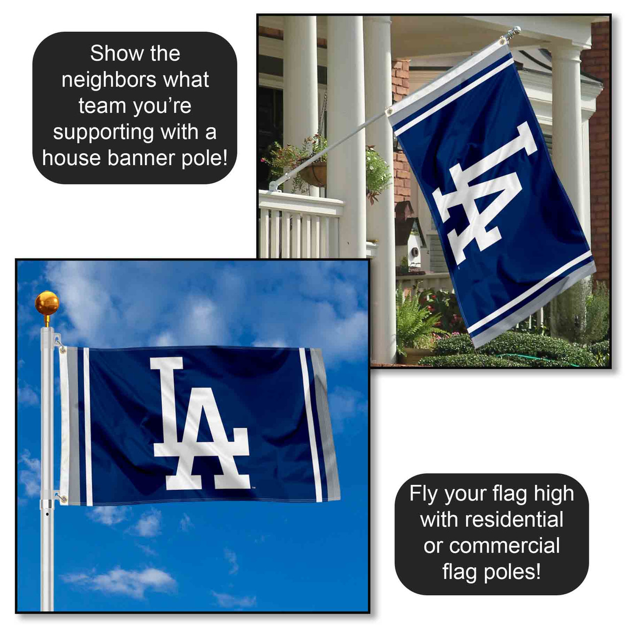 Los Angeles Dodgers LA Logo Flag - State Street Products