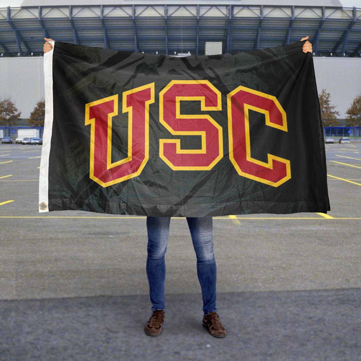 USC Trojans Black Flag - State Street Products