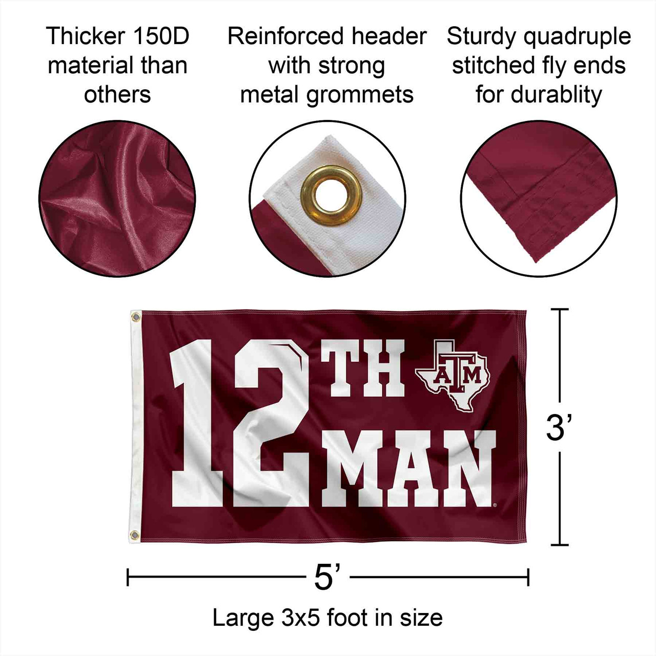Texas A&M 12th Man Flag - State Street Products