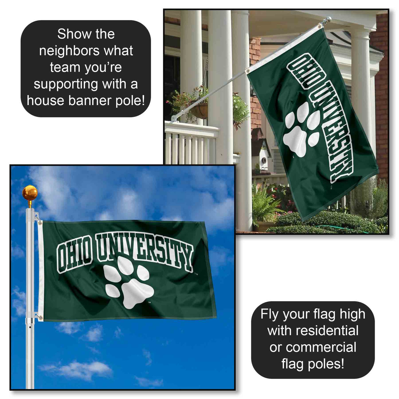 Ohio University Bobcat Flag - State Street Products