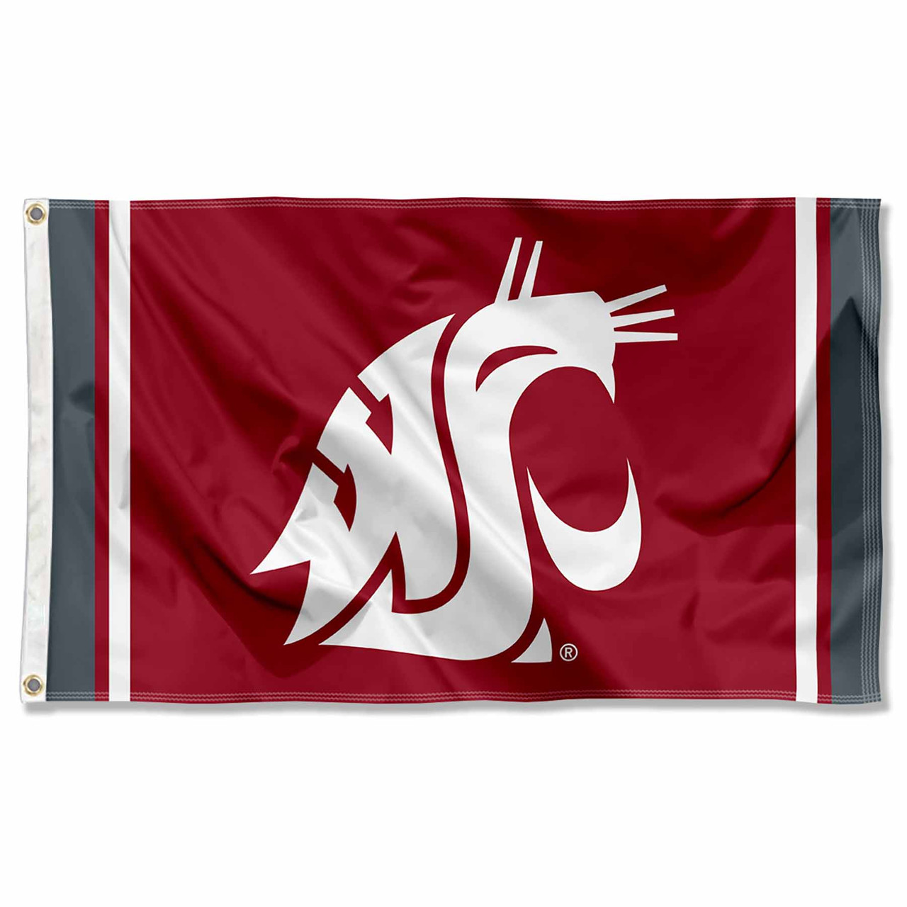 Washington State WSU Jersey Stripes Flag - State Street Products