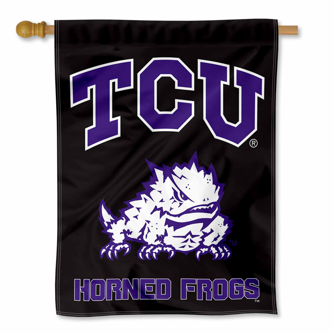 Texas Christian TCU Black Banner Flag - State Street Products