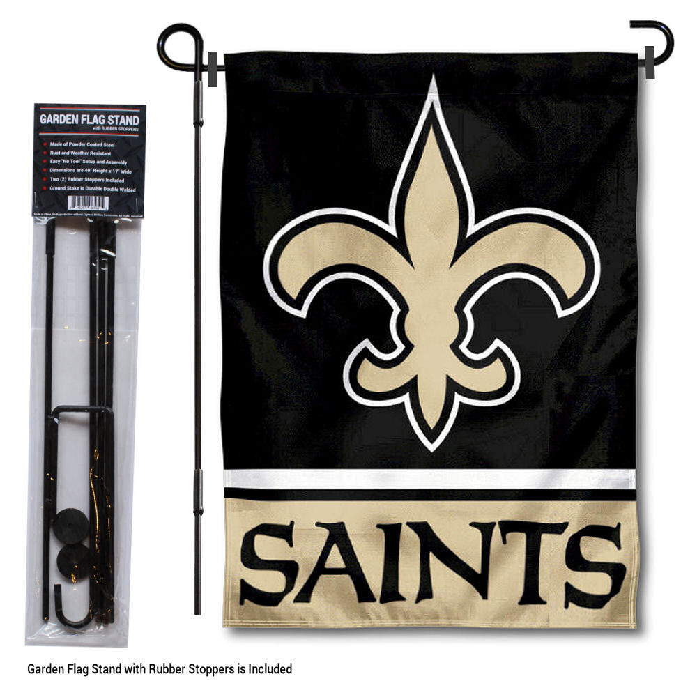 New Orleans Saints Garden Flag and Stand - State Street Products