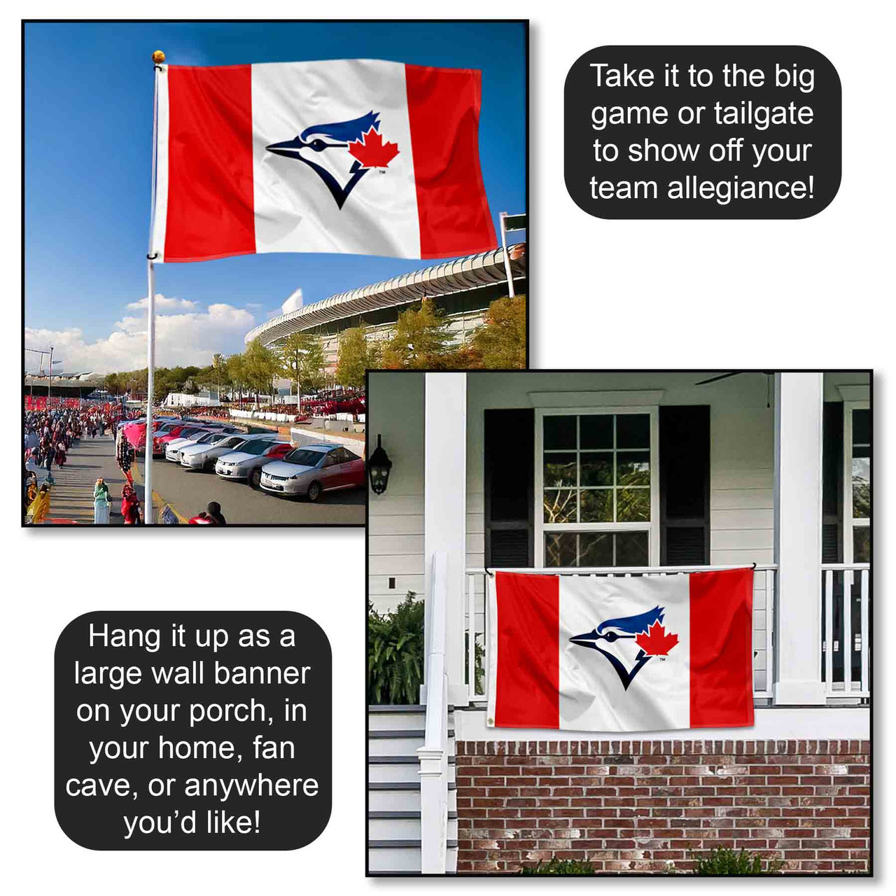 Toronto Blue Jays Canada Nation Logo Flag - State Street Products