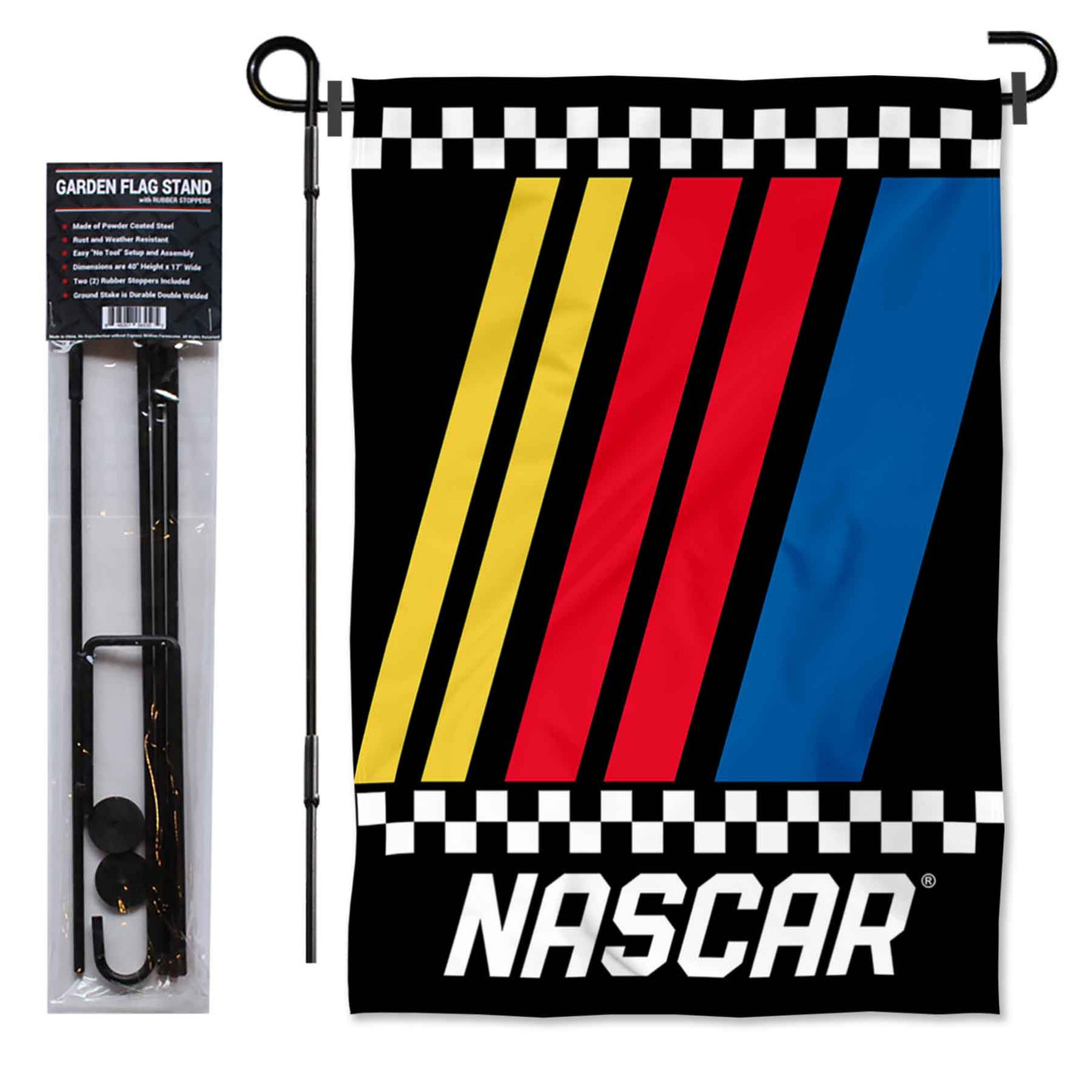 NASCAR Logo Garden Banner and Flag Stand - State Street Products