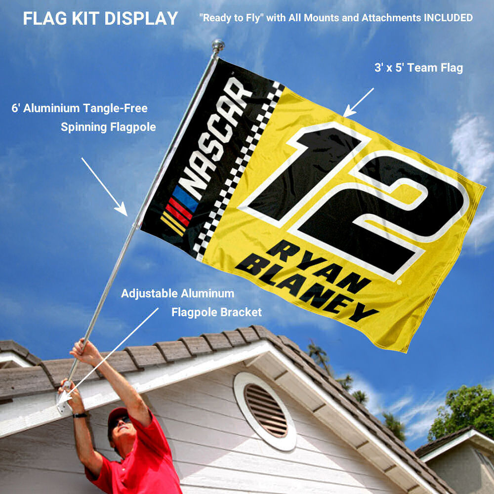 Ryan Blaney Flag Pole and Bracket Mount Kit - State Street Products