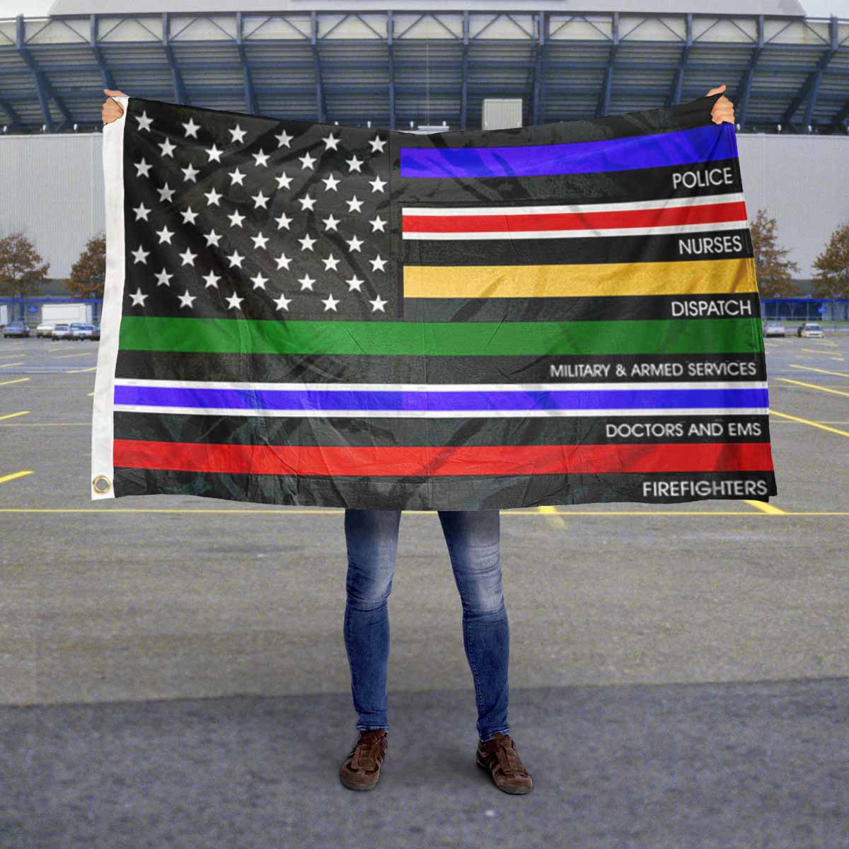 Essential Services Thin Line Flag - State Street Products