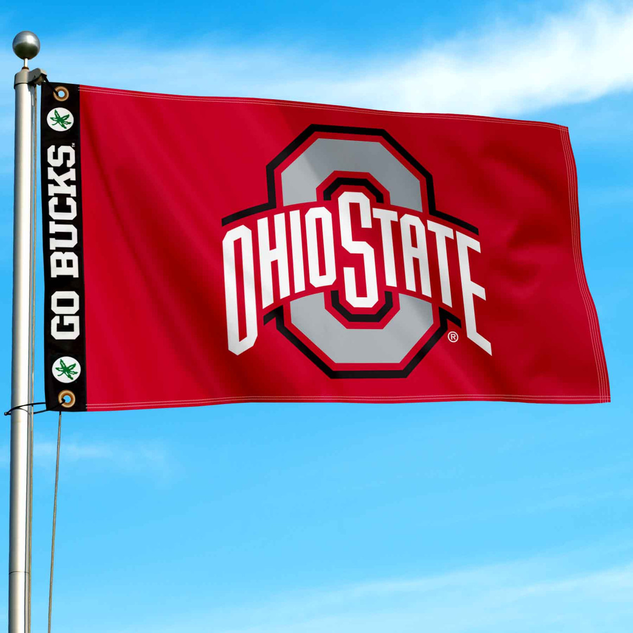 Ohio State Buckeyes Go Bucks Printed Header 3x5 Flag - State Street ...