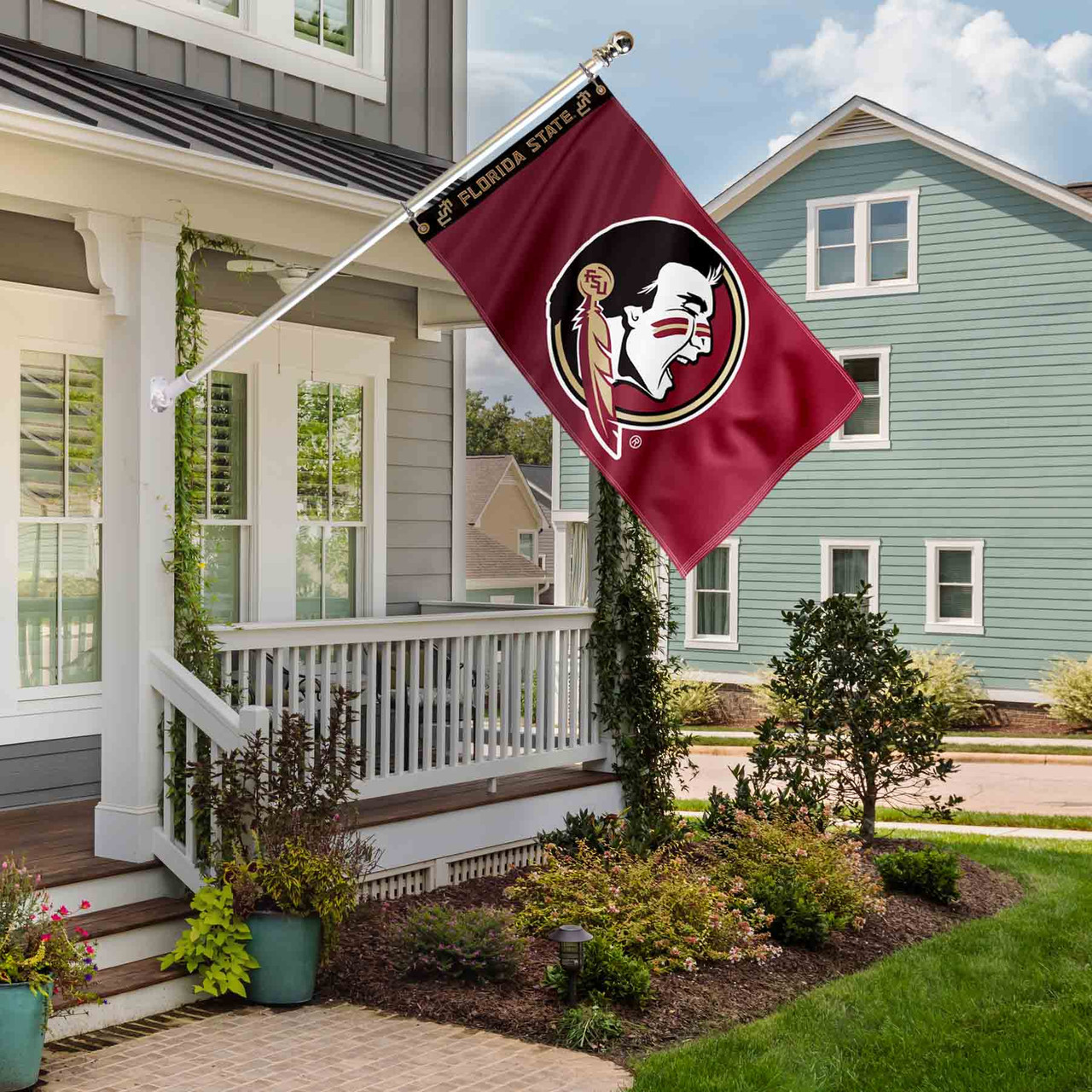 Florida State FSU Noles Printed Header 3x5 Flag - State Street Products