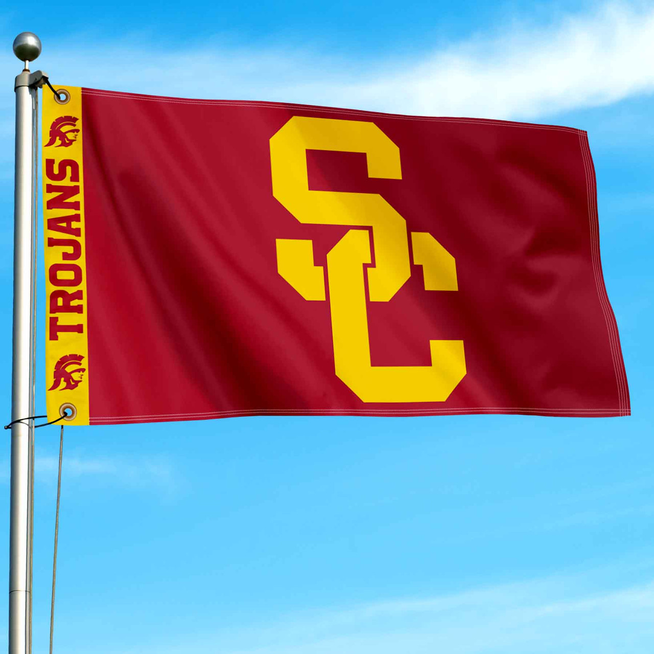 USC Trojans Printed Header 3x5 Flag - State Street Products