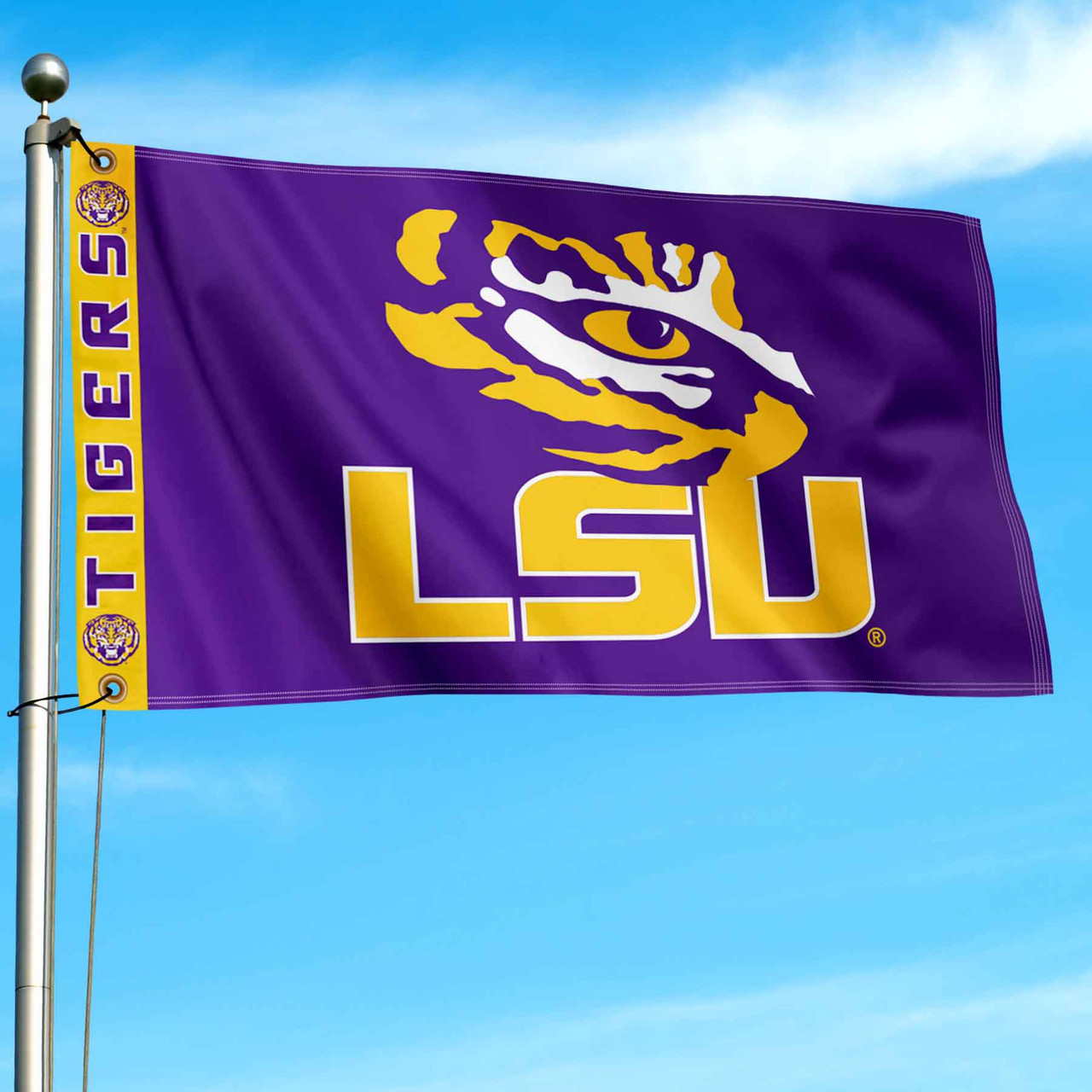 Louisiana State LSU Tigers Printed Header 3x5 Flag - State Street Products