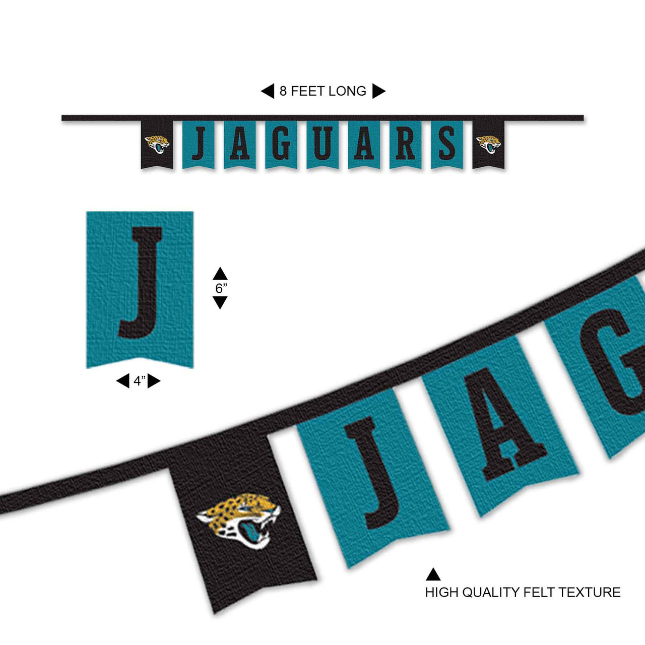 Jacksonville Jaguars Banner String Pennant Flags - State Street Products