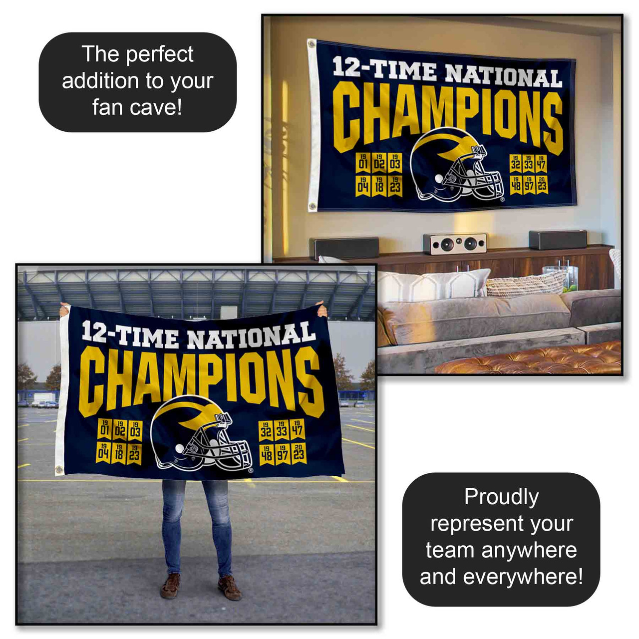 Michigan Team University Wolverines 2023 and 12x Time National ...