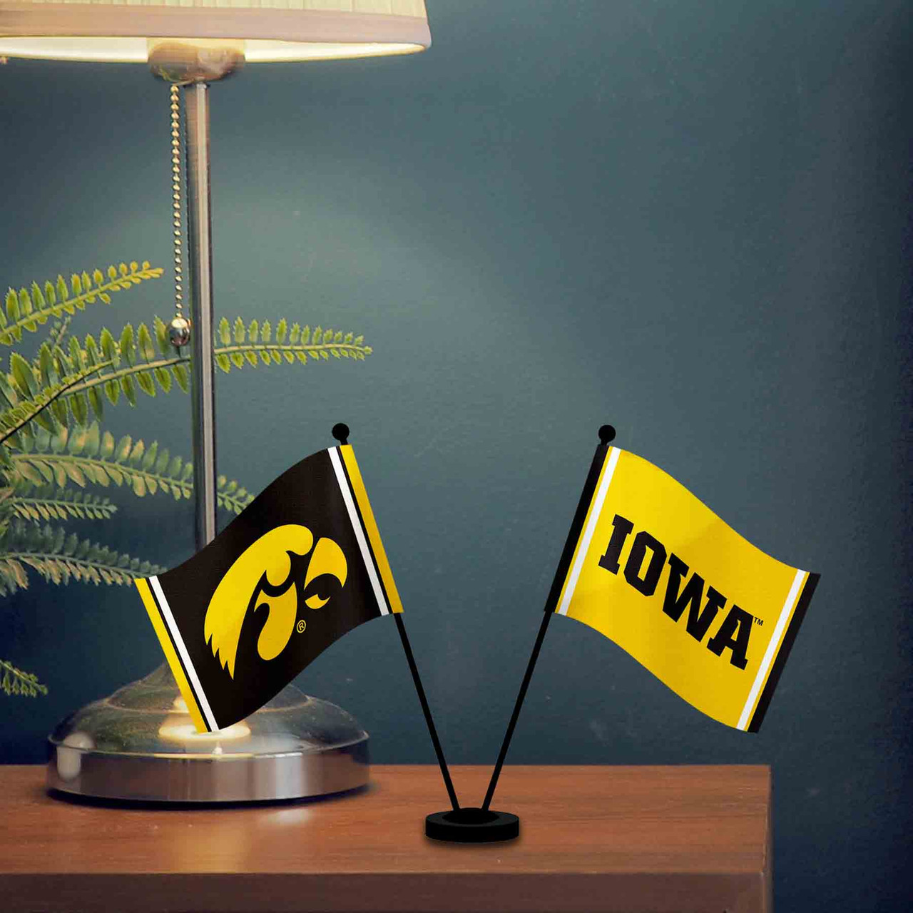Hawkeyes Small Table Desk Flag - State Street Products