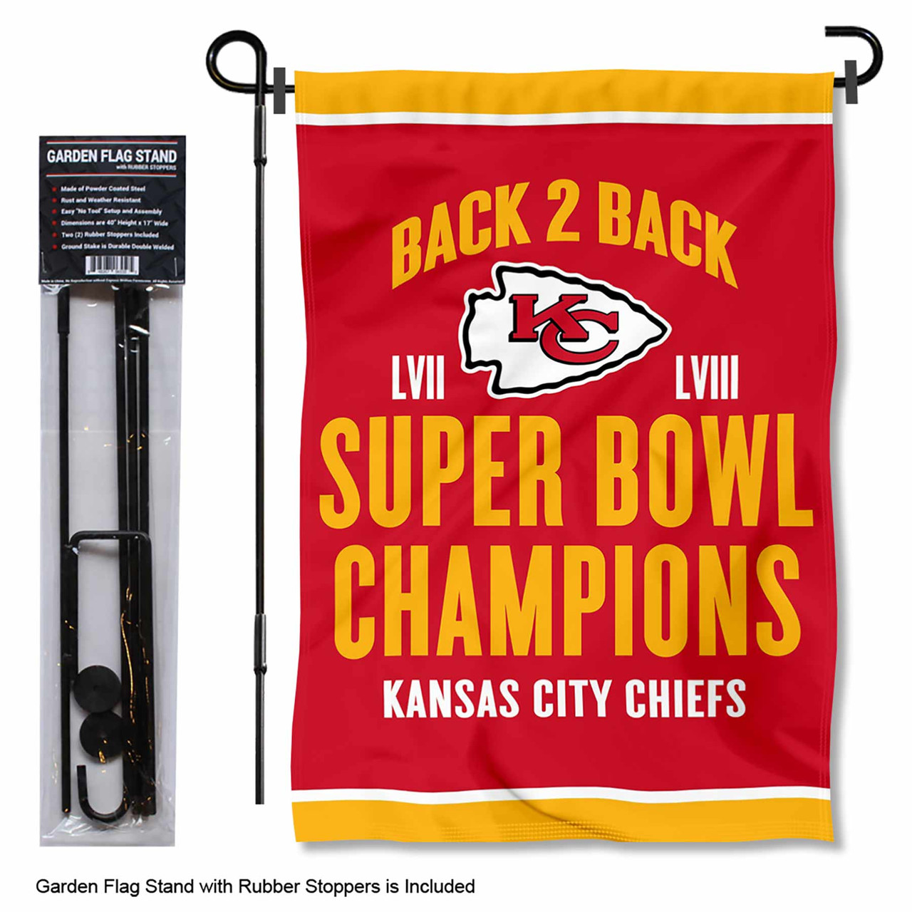 Kansas City Chiefs Back to Back Super Bowl Champions Garden Banner and ...