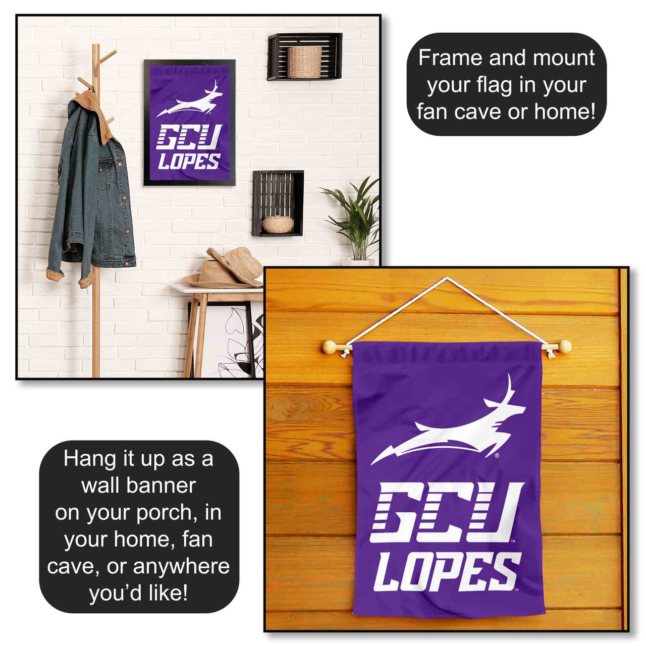 Grand Canyon Lopes Wordmark Garden Flag - State Street Products