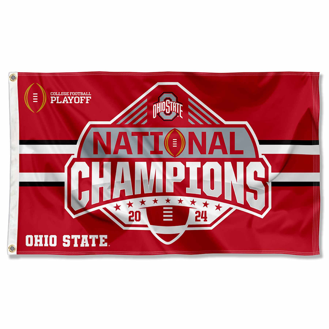 Ohio State Buckeyes 2024 National Champions Logo Flag - State Street ...