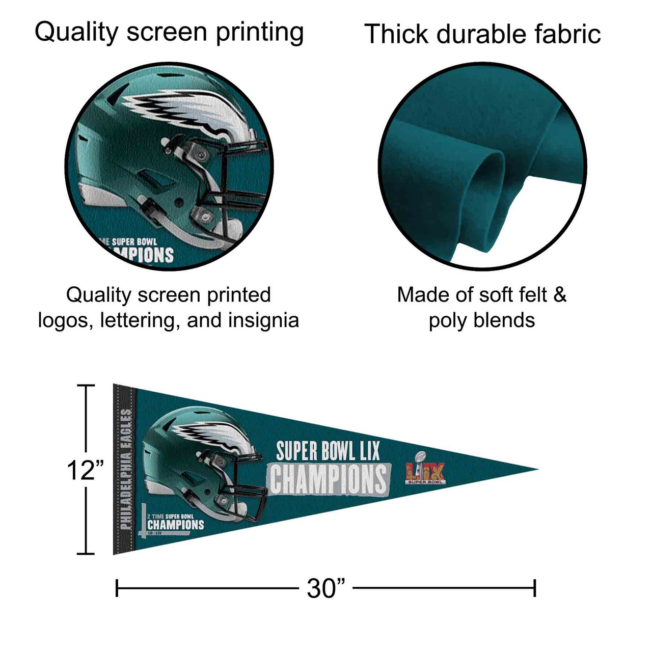 Super Bowl Champions Pennant for Philadelphia Eagles - State Street ...