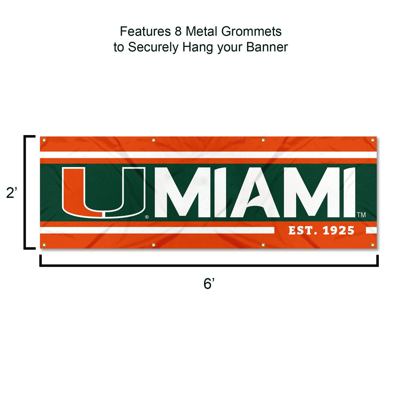 Hurricanes Wordmark 6 Foot Banner - State Street Products