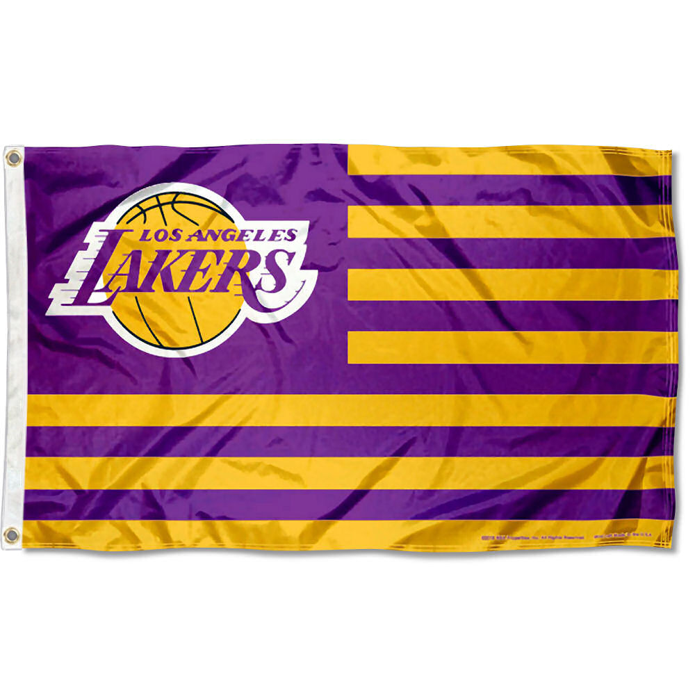Los Angeles Lakers Americana Stripes Nation Flag - State Street Products