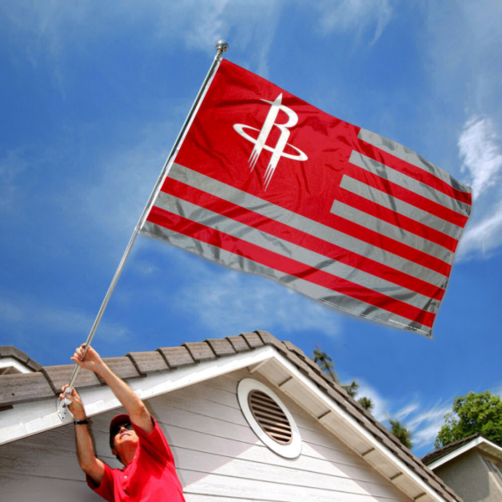 Houston Rockets Americana Stripes Nation Flag - State Street Products