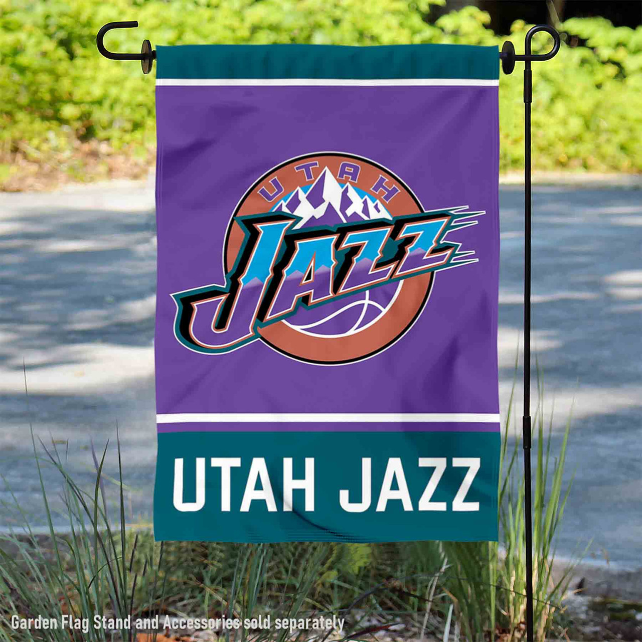 Utah Jazz Mountain Double Sided Garden Flag - State Street Products