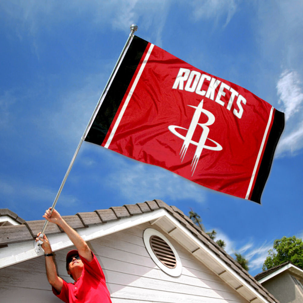 Houston Rockets Stripes 3x5 Banner Flag - State Street Products